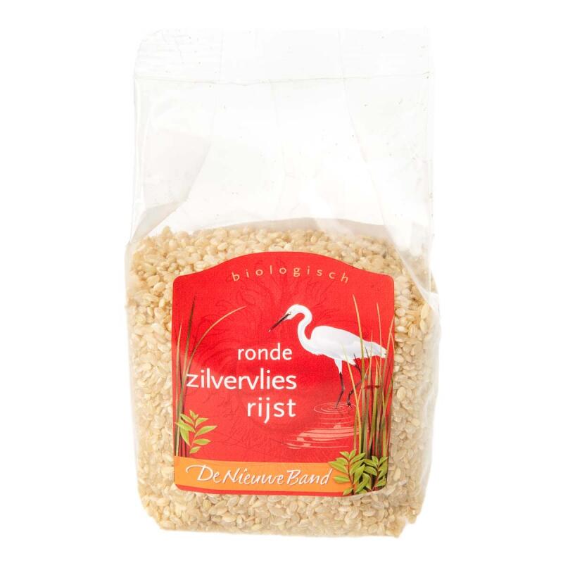 Ronde Zilvervlies Rijst van De Nieuwe Band, 8x 500 gr | Biovoordeel